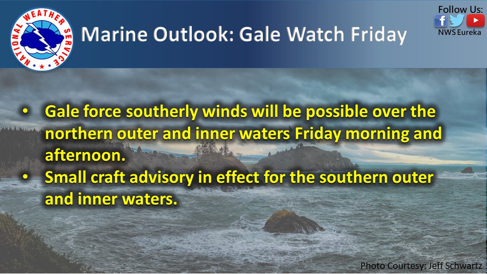 Gale force winds predicted for North Coast waters Friday | KRCR