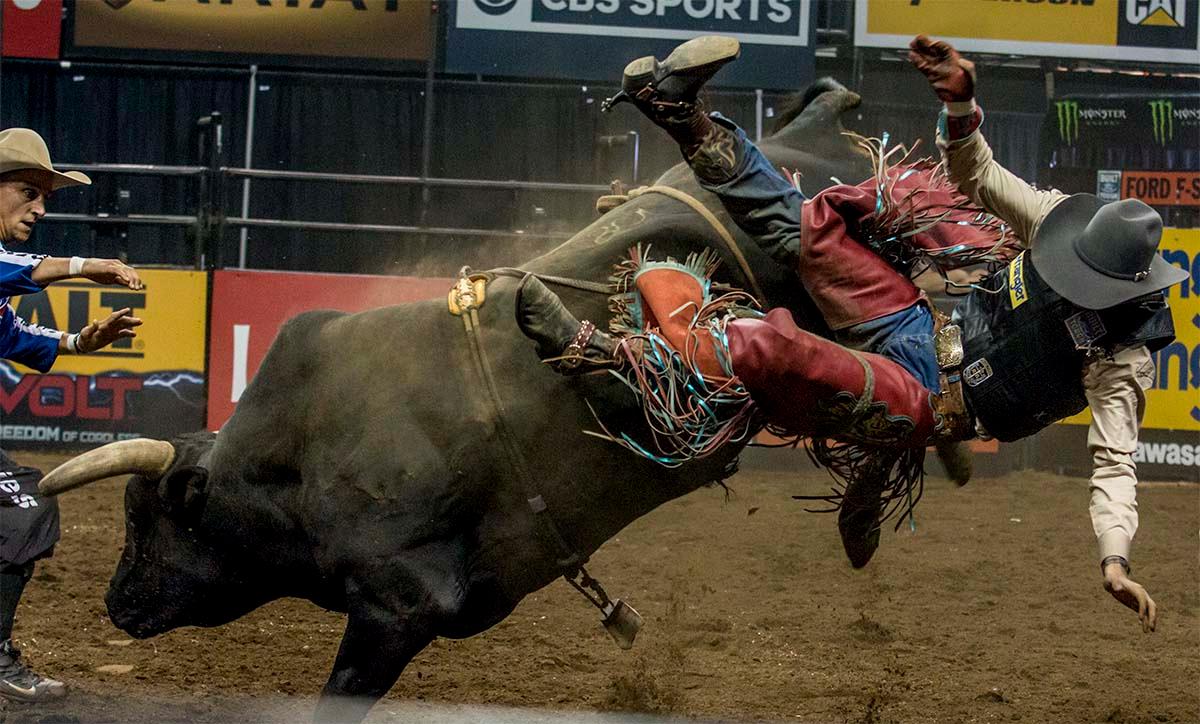 Photos: Dirt replaces the hardwoods as Professional Bull Riders buck at ...